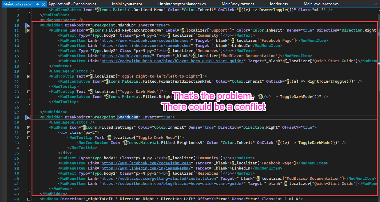 page layout cannot be responsive size · Issue #258 · fullstackhero/blazor-starter-kit · GitHub