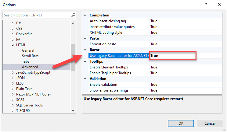 IntelliSense For Bootstrap 5 x Does Not Work In Razor Editor In Visual 