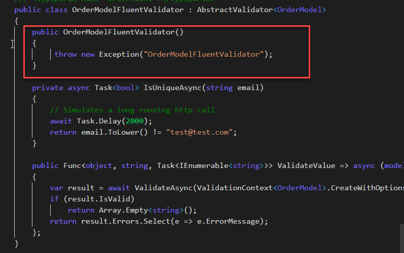 #5105 There is another scenario: not catch exception when use FluentValidation vaildate. · Issue ...