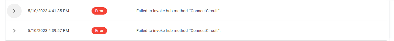 Failed to invoke hub method '"ConnectCircuit"'. · Issue #386 · neozhu ...