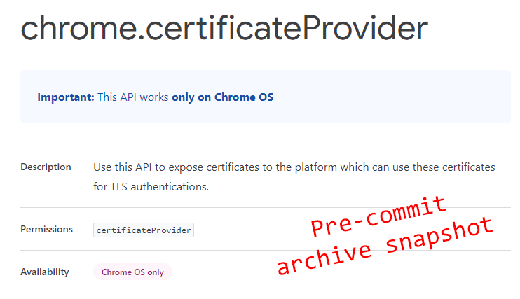 chromeOsOnly warning not implemented since Oct 2021 · Issue #2298 · GoogleChrome/developer ...