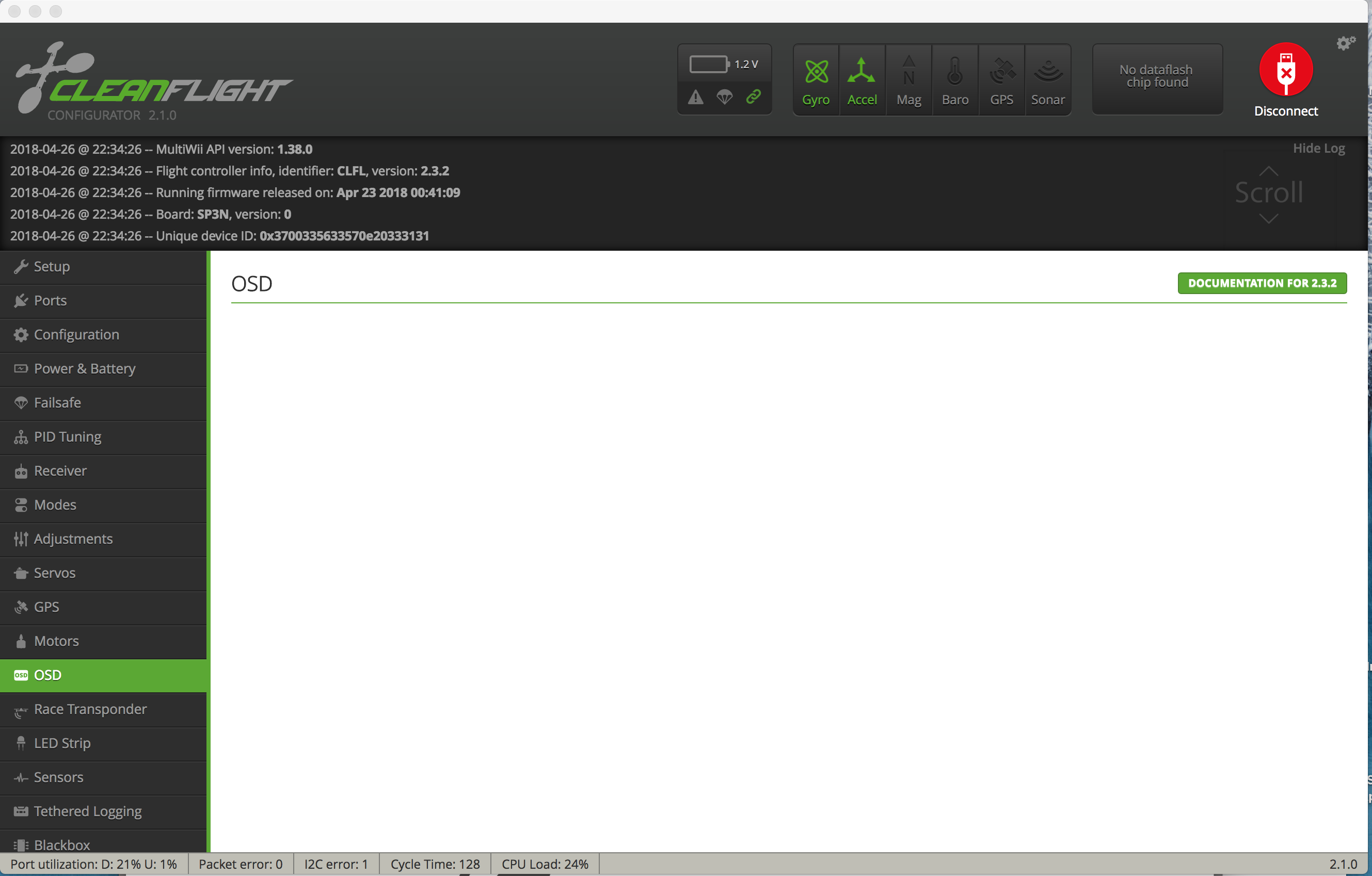Issues with the OSD on the SPracingF3NEO & SPracingF3EVO OSD/PDB with version 2.3.2 · Issue ...