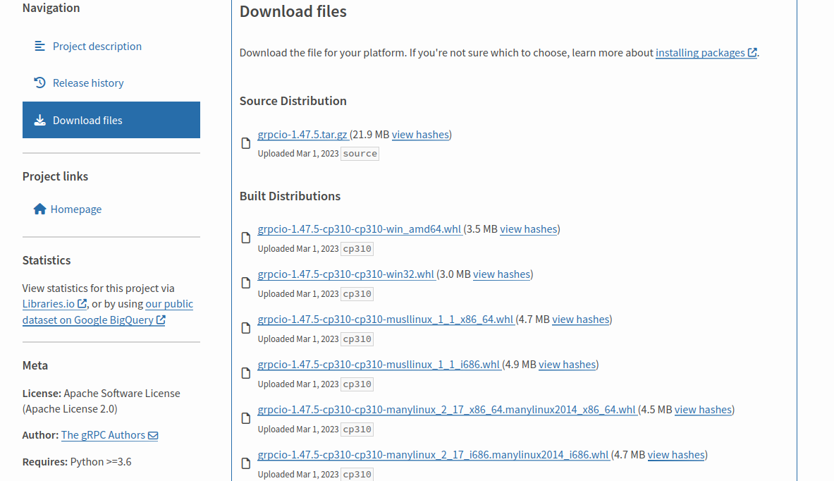 pip grpcio install is (still) very slow · Issue #22815 · grpc/grpc · GitHub