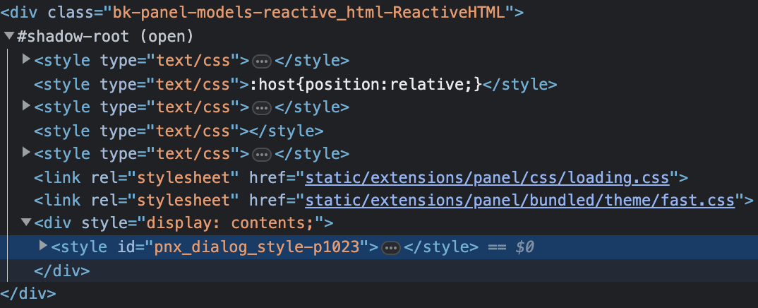ReactiveHTML cannot find element outside of shadow dom · Issue #5124 · holoviz/panel · GitHub