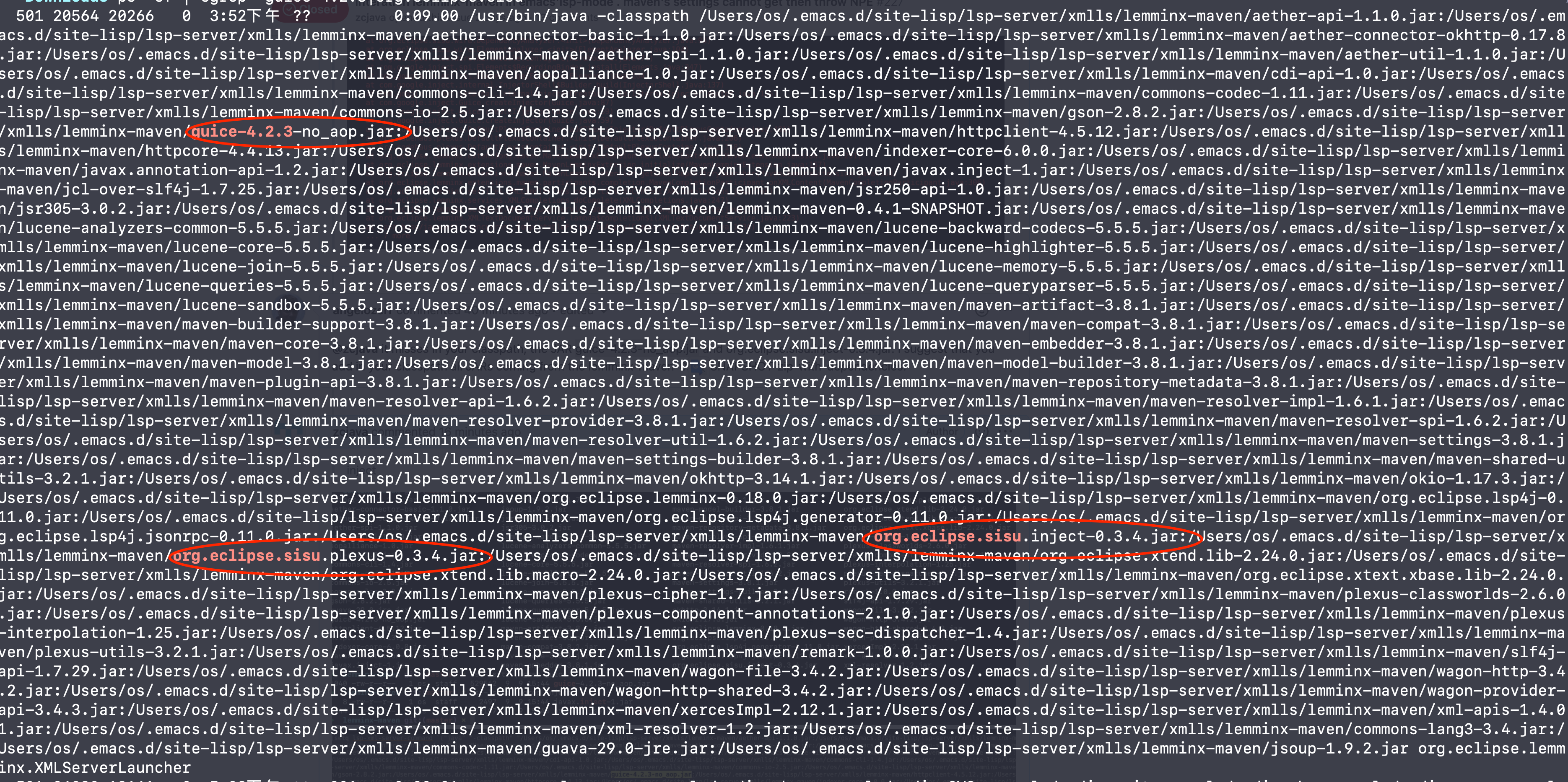 interation lemminx-maven in emacs'lsp-mode . maven's settings cannot get then throw NPE · Issue ...