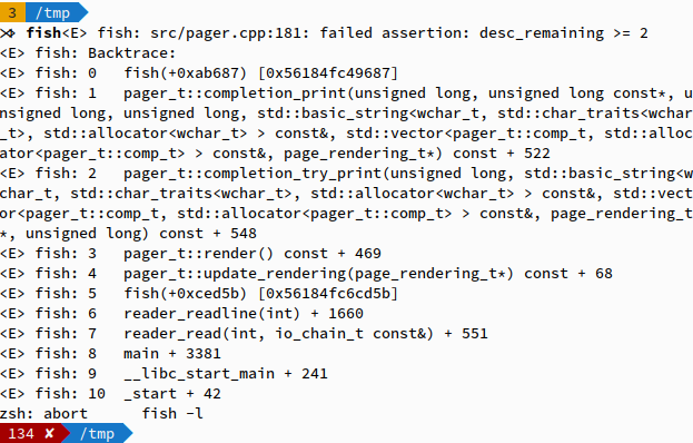 Fish fails assertion on commandline: `fish ` (complete, complet-and-search) · Issue #4179 · fish ...