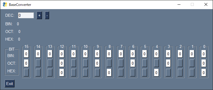 GitHub - tostos5963/PySimpleGUI-BaseConverter: base(dec, bin, oct, hex ...