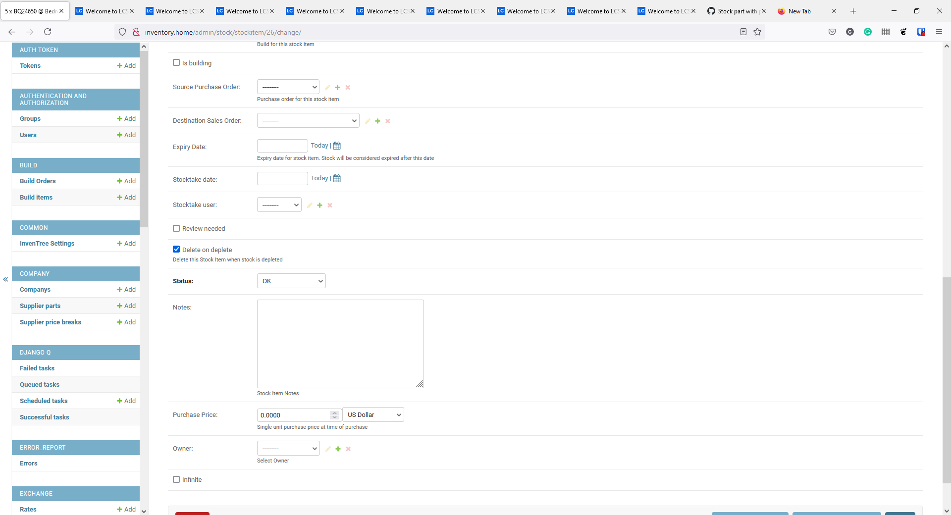 Stock part with price zero · Issue #1671 · inventree/InvenTree · GitHub