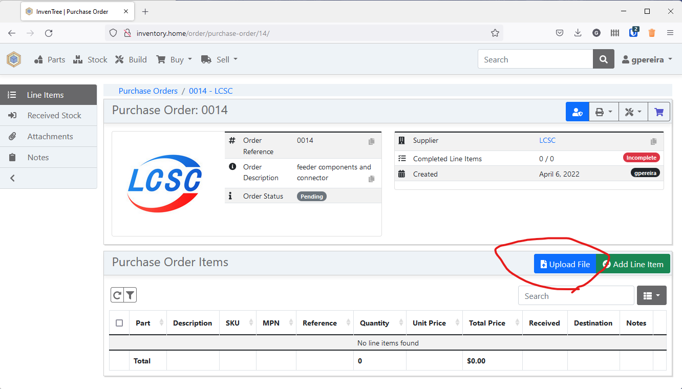 Exception While Importing Purchase Order File · Issue 2811 · Inventree Inventree · Github