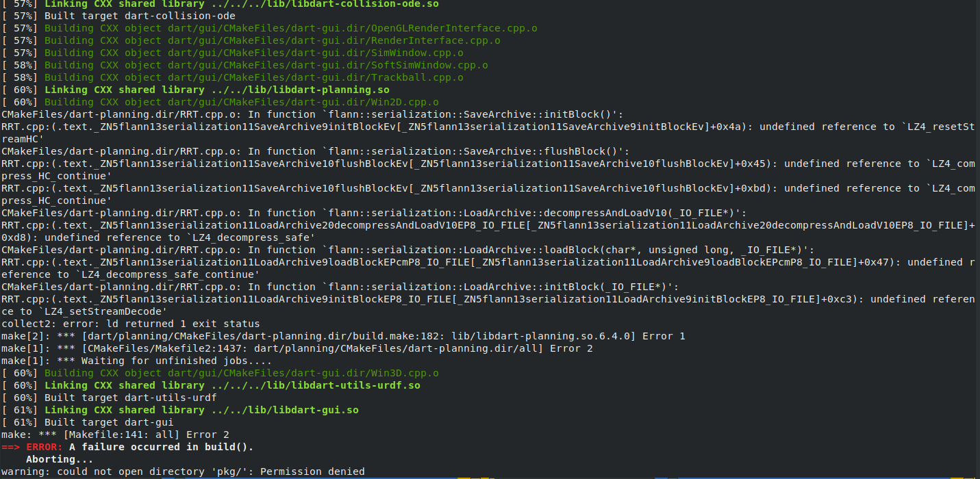 Build Failing on Arch Linux · Issue #1045 · dartsim/dart · GitHub