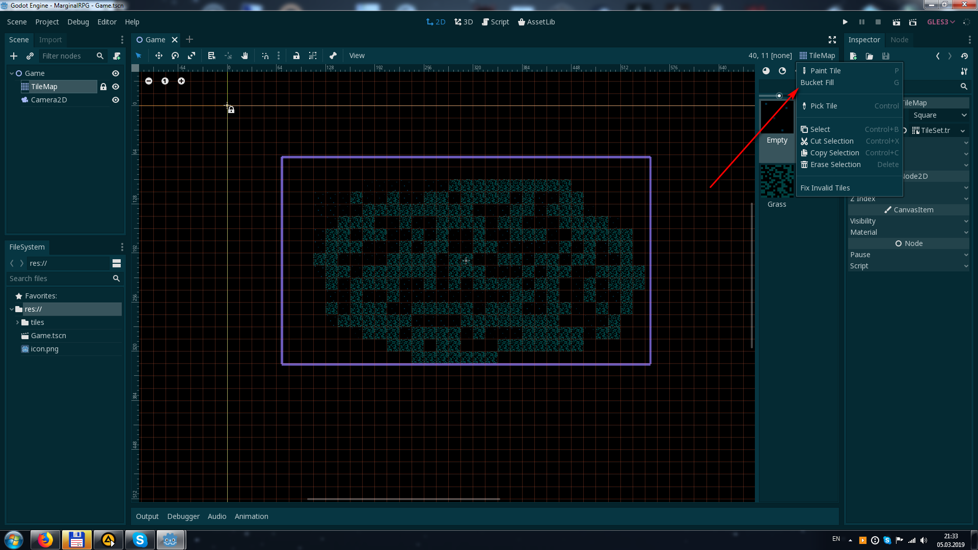 Tilemap Bucket Fill Tool Doesnt Have Icon · Issue 26653 · Godotengine 