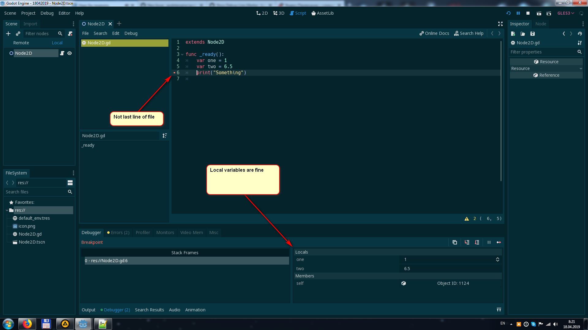 Debugger doesn't show local variables if debug line is the last line of file · Issue #28151 ...