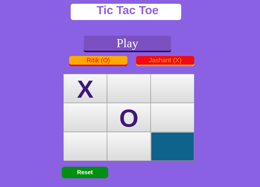 GitHub - RitikDua/Tic-Tac-Toe: A tic-tac-toe game using jquery