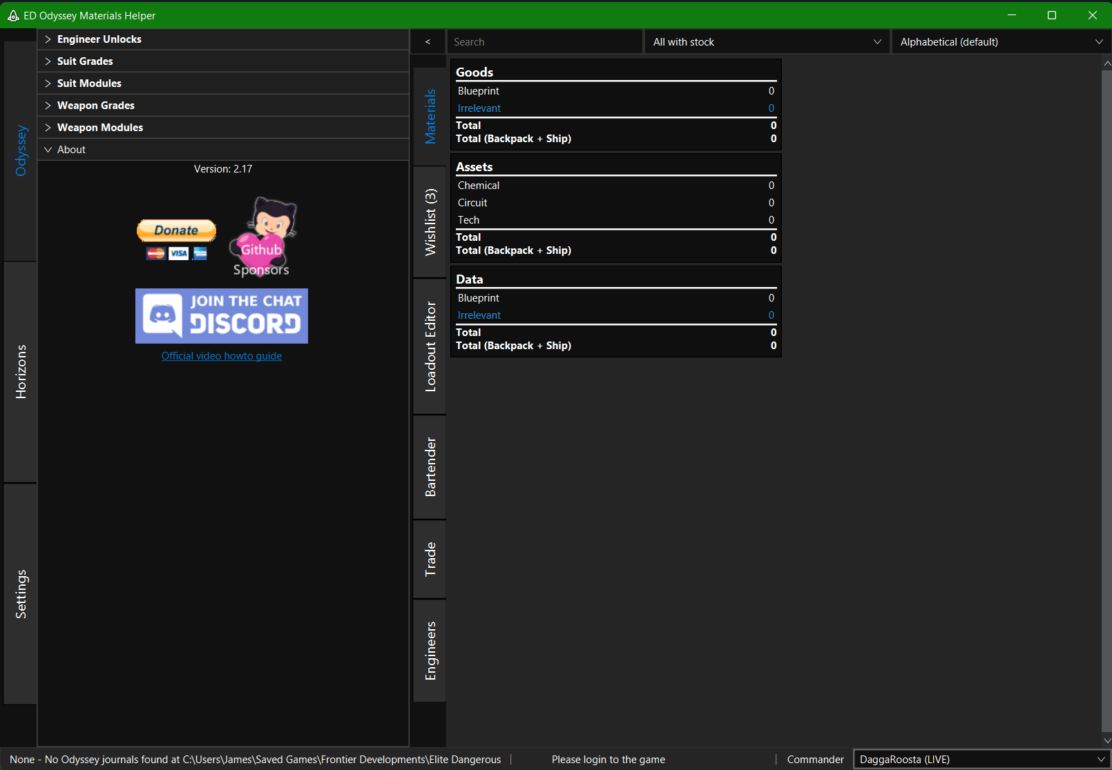 Another "Child Process exited with code 1" issue · Issue #129 · jixxed/ed-odyssey-materials ...