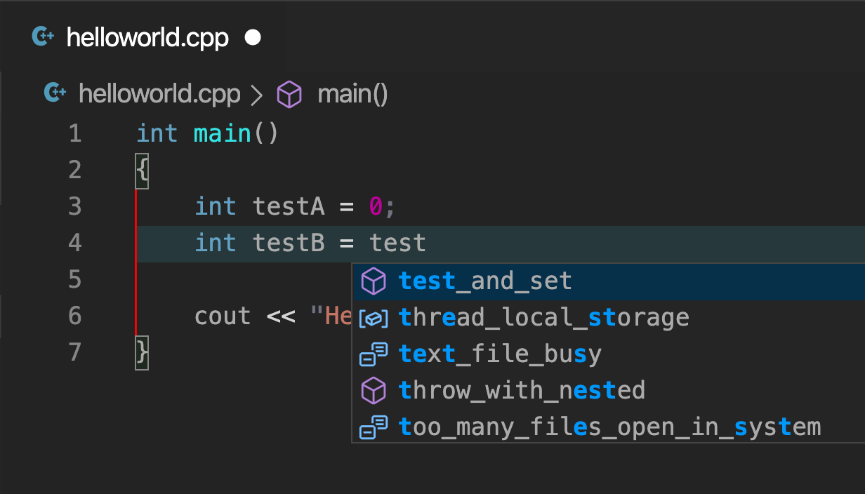 Intellisense only "sees" variables declared in included header files · Issue #5448 · microsoft ...