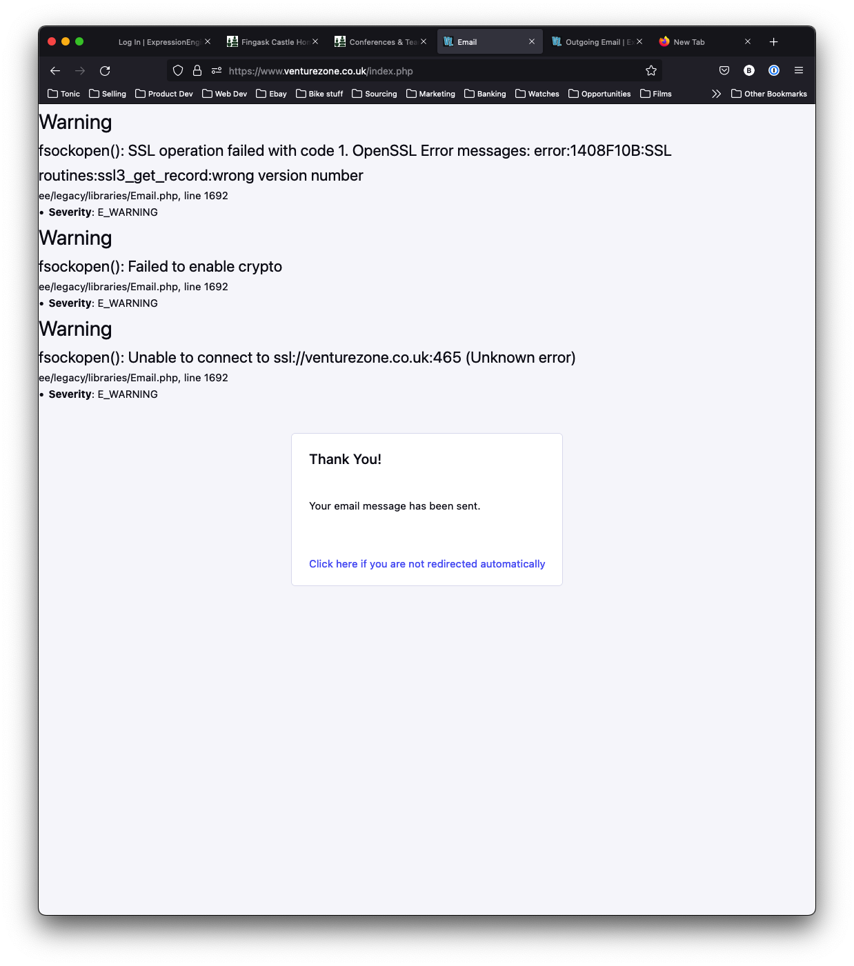Outgoing Email SSL failure warnings EE 6.3.5 · Issue #2329 · ExpressionEngine/ExpressionEngine ...