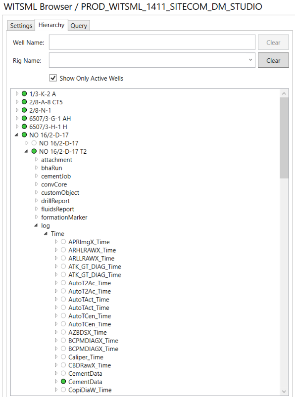 👉 Visualize Active WELL / WELLBORE · Issue #232 · equinor/witsml-explorer · GitHub