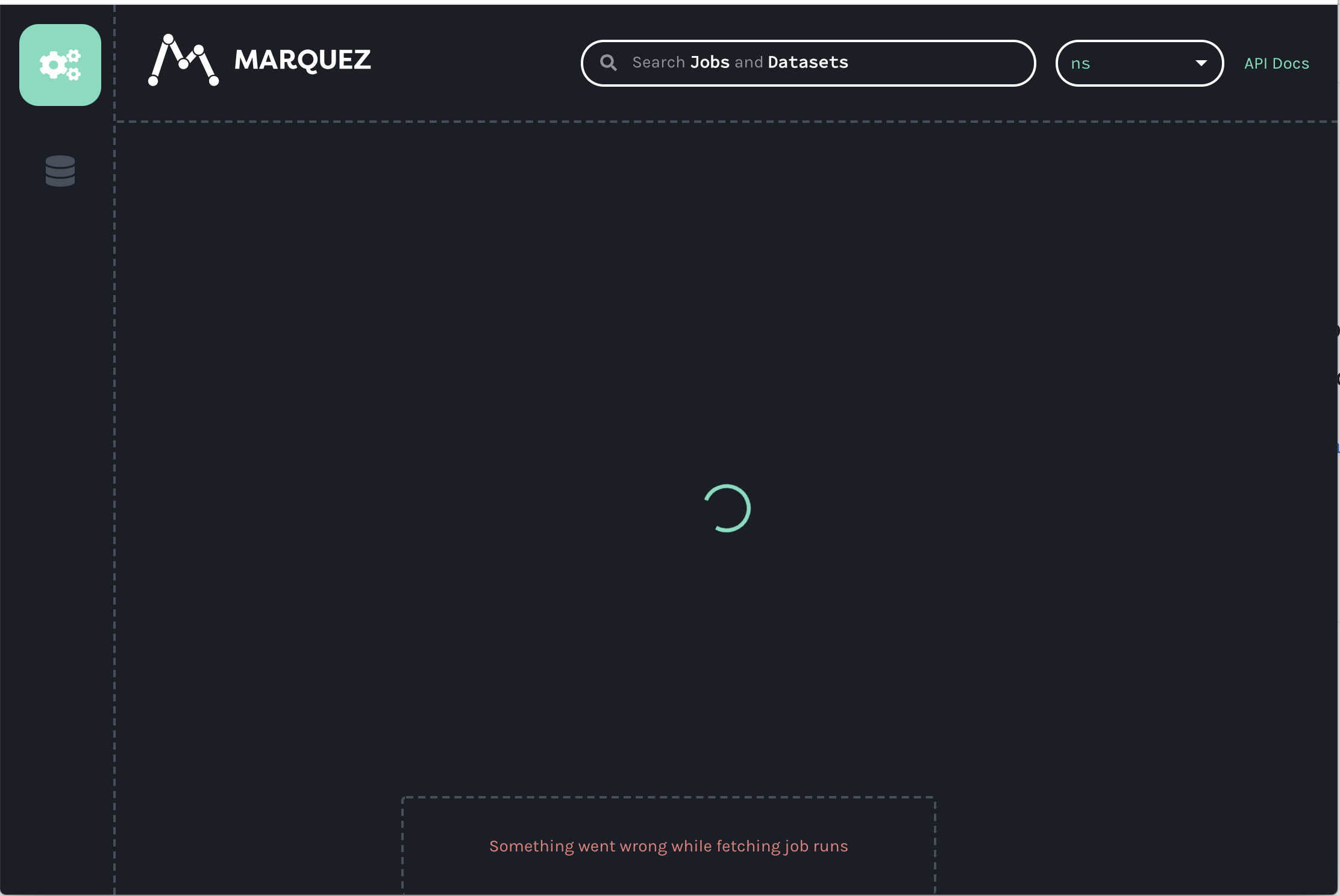 Web UI fails to load when no namespaces are present · Issue #1704 · MarquezProject/marquez · GitHub