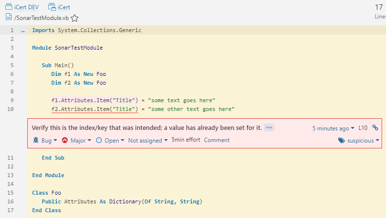 Fix S4143: False positive on dictionaries identified by multiple member access expressions ...