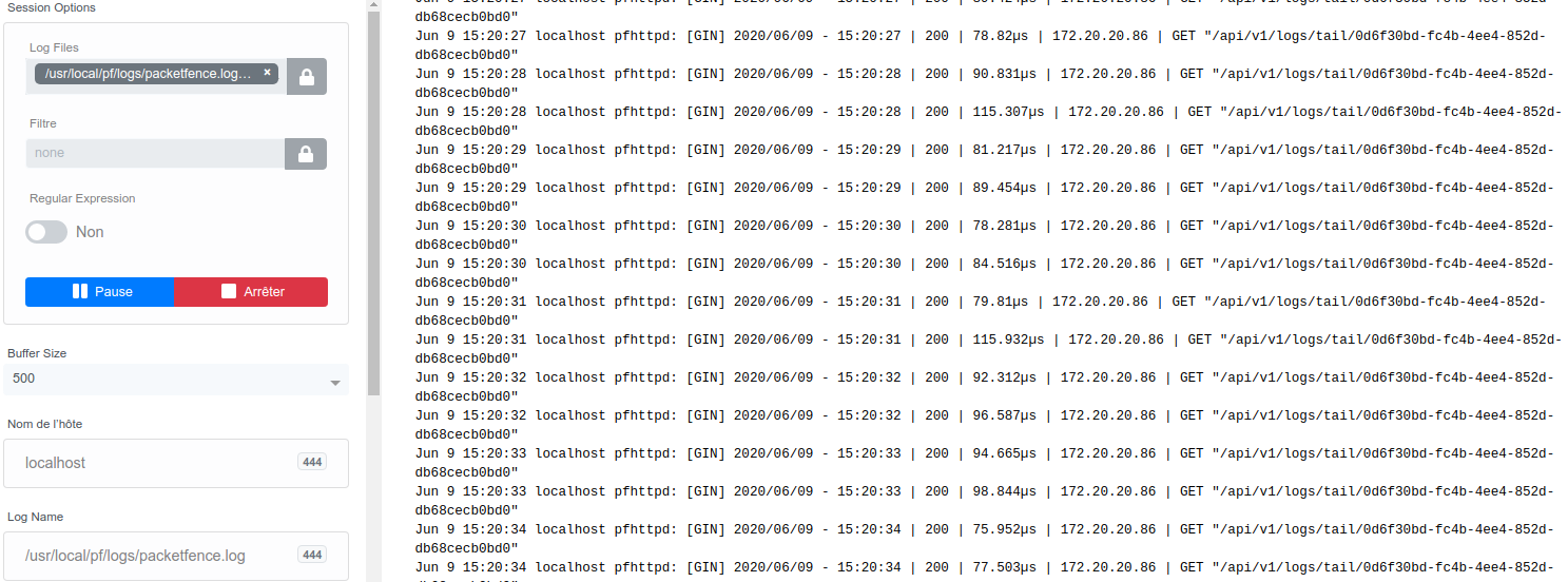 Live logs log himself · Issue #5559 · inverse-inc/packetfence · GitHub