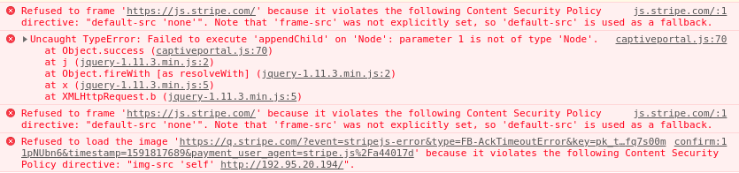 Csp Headers Prevent Stripe Authentication To Succeed · Issue 5566 · Inverse Incpacketfence