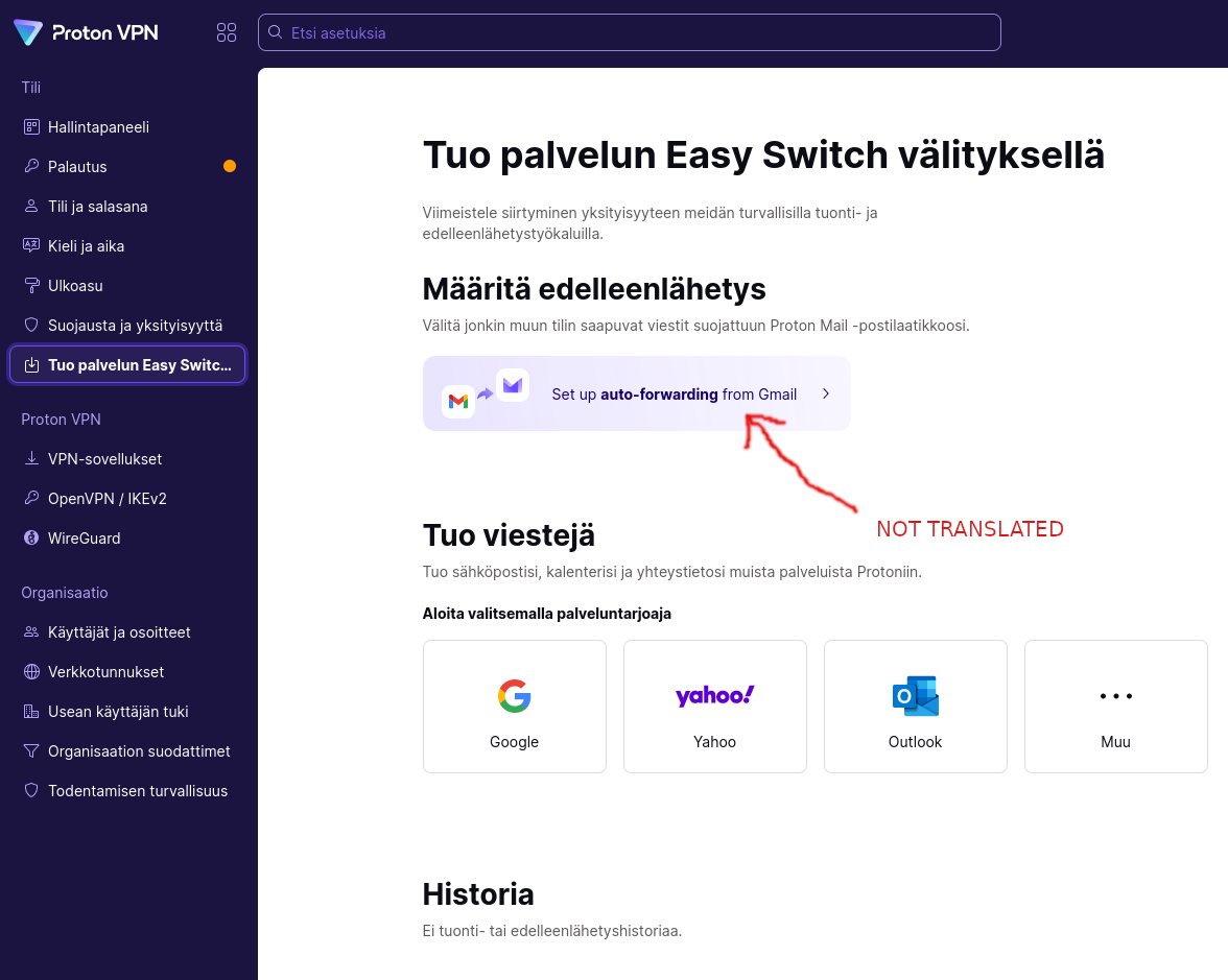 Translations: Proton VPN EasySwitch not translateable, please add · Issue #330 · ProtonMail ...