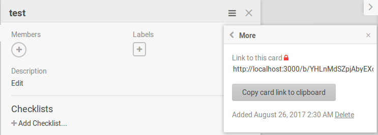 Add Feature: Copy URL of a card. Works on Standalone, but not on Sandstorm. · Issue #1188 ...