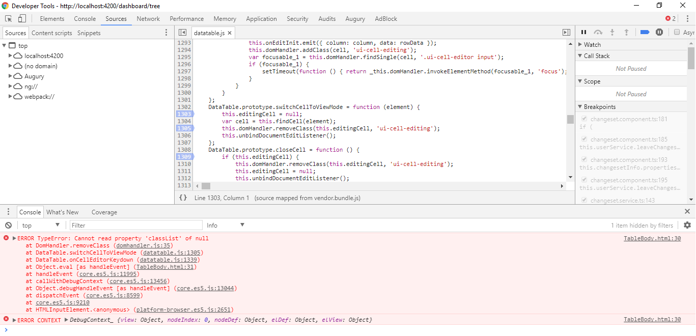 Datatable Error After Hitting Enter Or Escape On Edit Cell · Issue 3553 · Primefacesprimeng