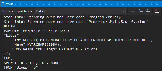 How to disable debug messages logged to the Debug console · Issue #31694 · dotnet/efcore · GitHub