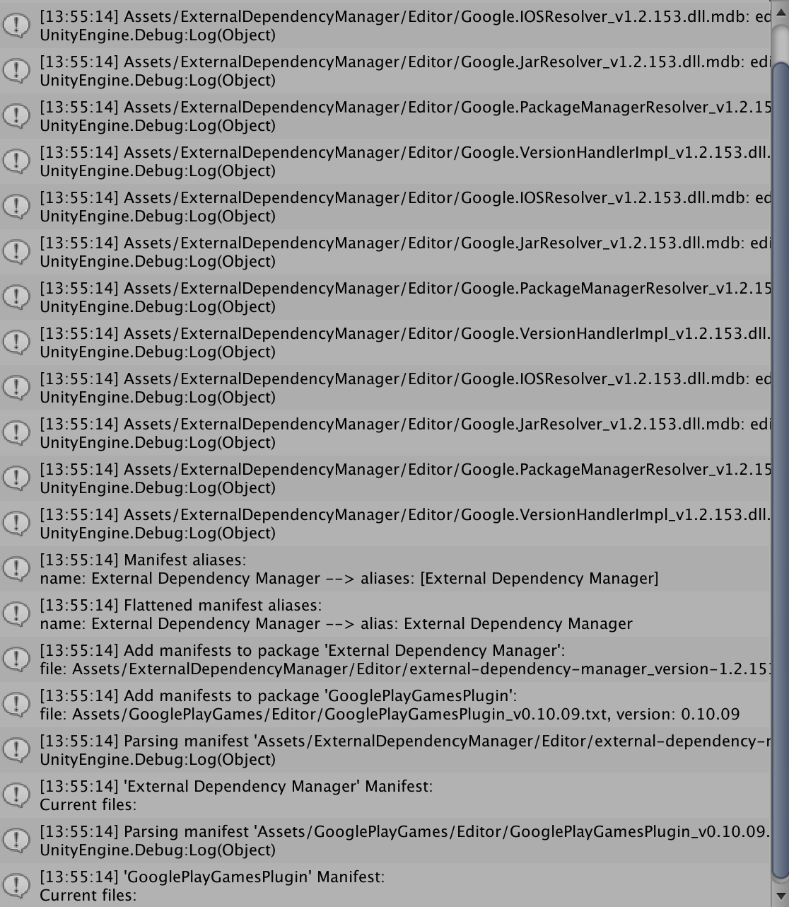 Google Version Handler settings have verbose logging on by default, proceed to spam the console ...