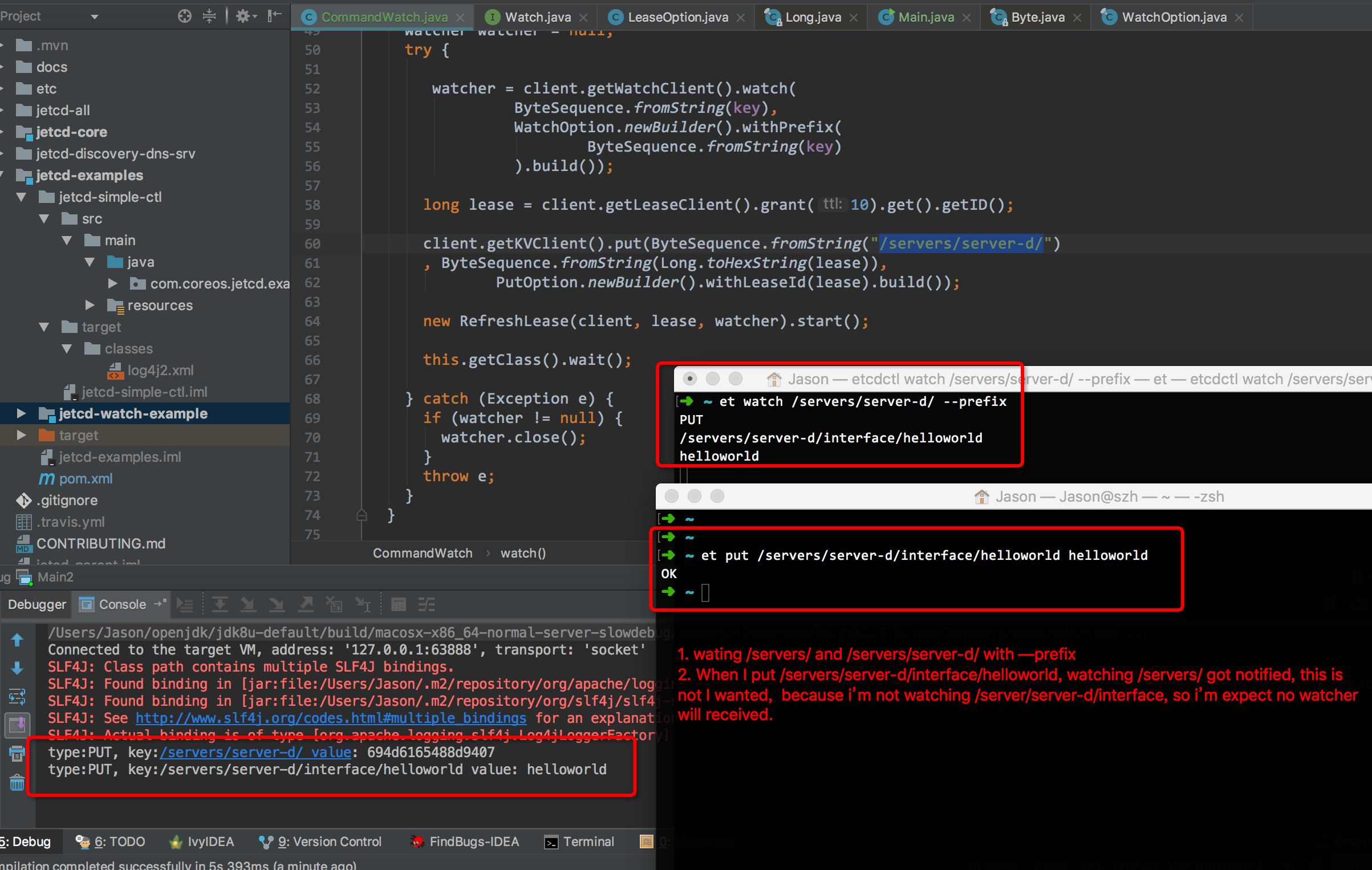 watch prefix change with depth control or regex in jetcd 0.0.1 · Issue #280 · etcd-io/jetcd · GitHub
