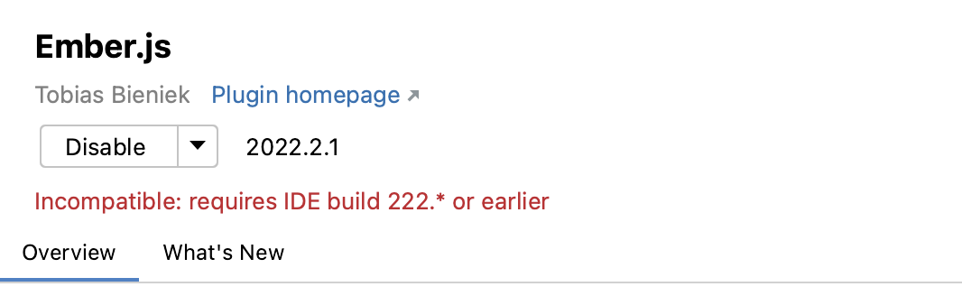 Make plugin compatible with IntelliJ IDEA 2022.3 · Issue #466 · Turbo87/intellij-emberjs · GitHub