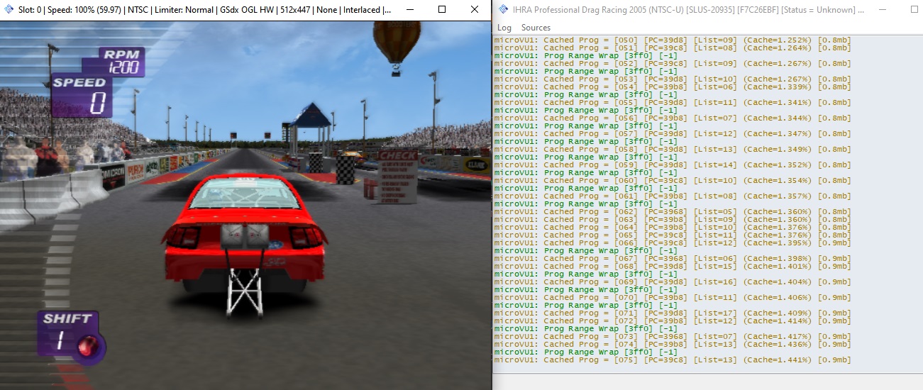 IHRA Professional Drag Racing 2005 - mVU Console Spam, Slow Performance ...