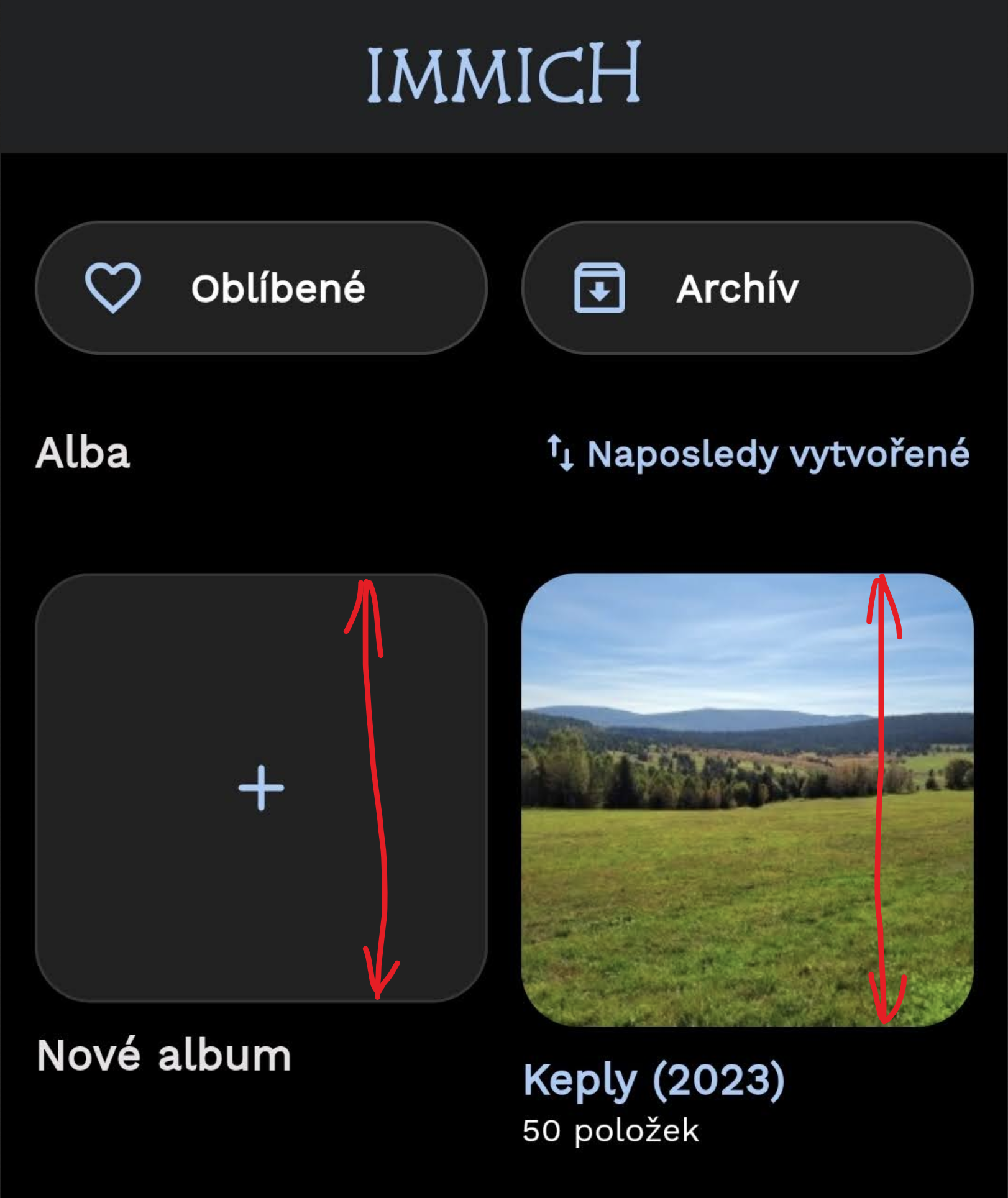 Bug Mobile New Album Icon Has Different Height To Existing Album Cover · Issue 4297 · Immich