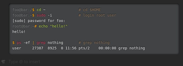 shell-session syntax highlight in code fence does not work · Issue #2145 · marktext/marktext ...