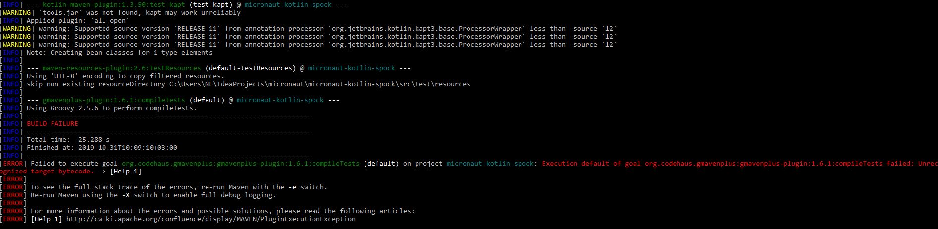 Spock Tests Are Not Run By Maven On Kotlin Project · Issue 90 · Micronaut Projectsmicronaut