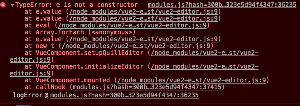 Error while adding Quill Emojis to editor · Issue #143 · davidroyer/vue2-editor · GitHub