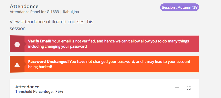 Shows unverified even after verifying email · Issue #294 · zhcet-amu ...