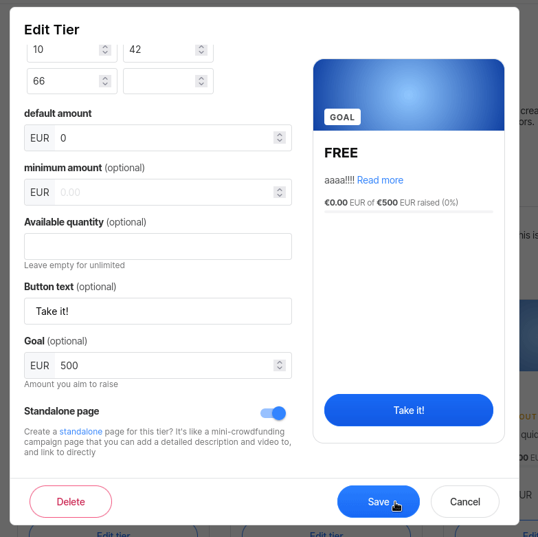 [Feedback] Create and Edit Tiers · Issue #6092 · opencollective/opencollective · GitHub