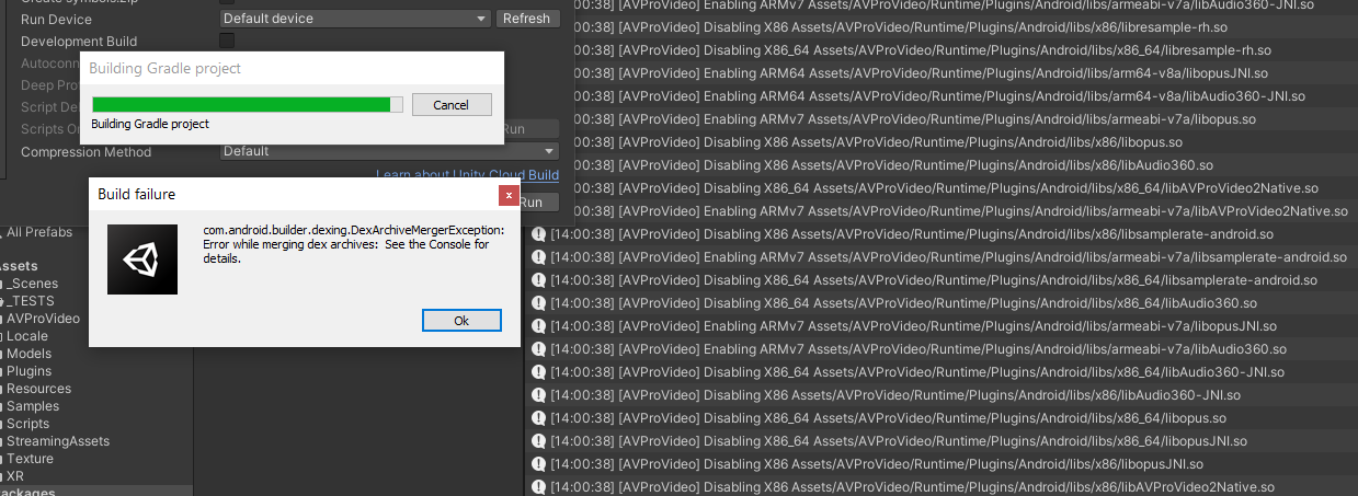 launcher:transformDexArchiveWithExternalLibsDexMergerForRelease FAILED error while building ...