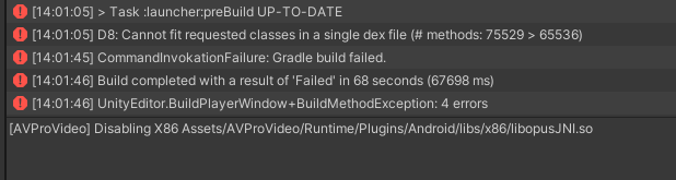 launcher:transformDexArchiveWithExternalLibsDexMergerForRelease FAILED error while building ...