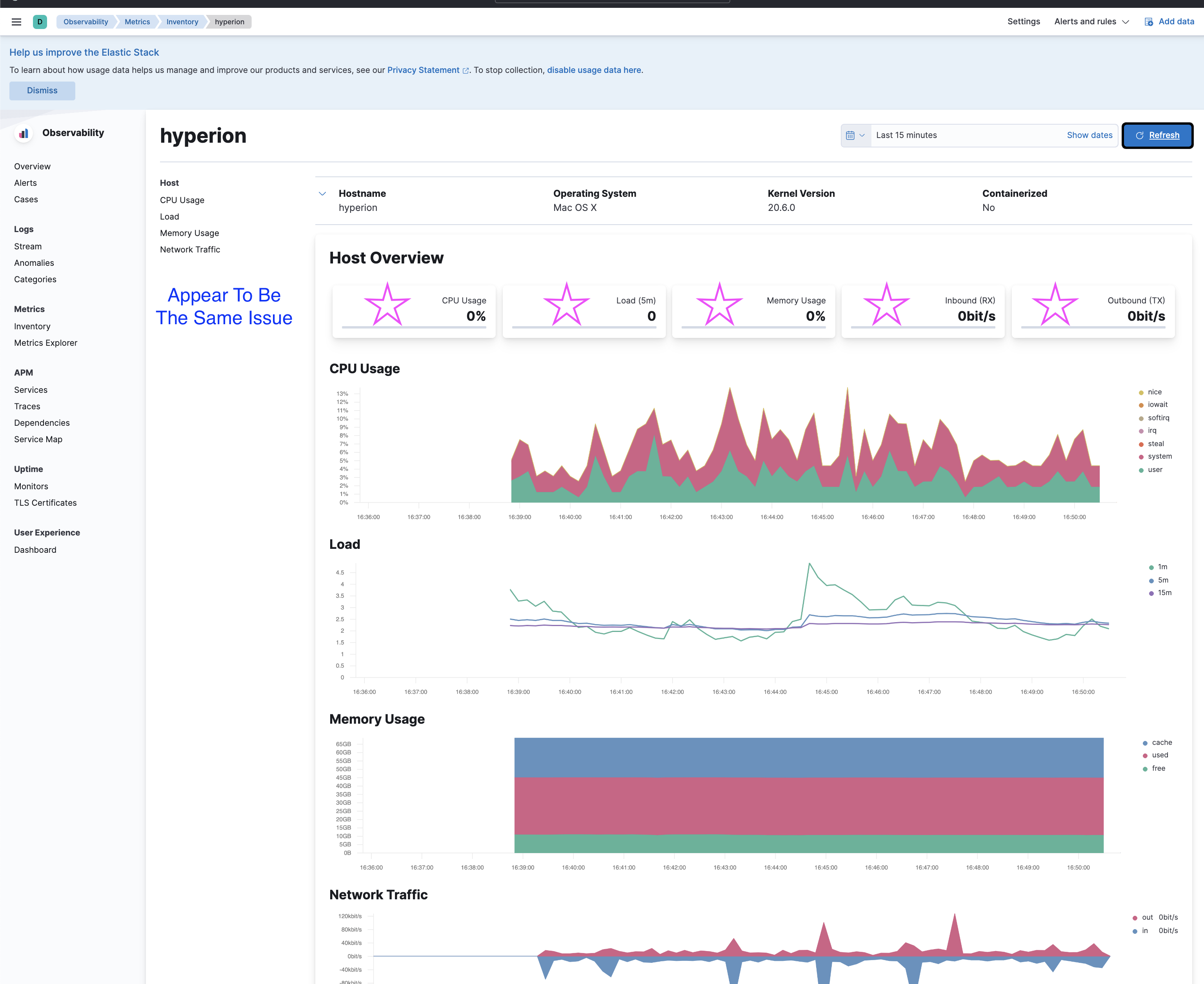 [Metrics] [Dashboards] Several viz on [Metricbeat System] Host overview ...