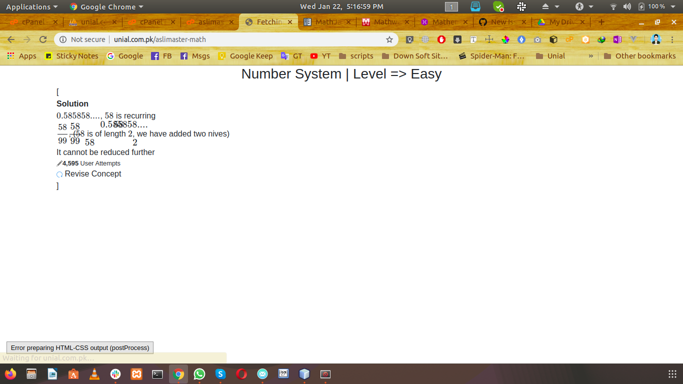 postProcess error while rendering math content in web page · Issue #2302 · mathjax/MathJax · GitHub