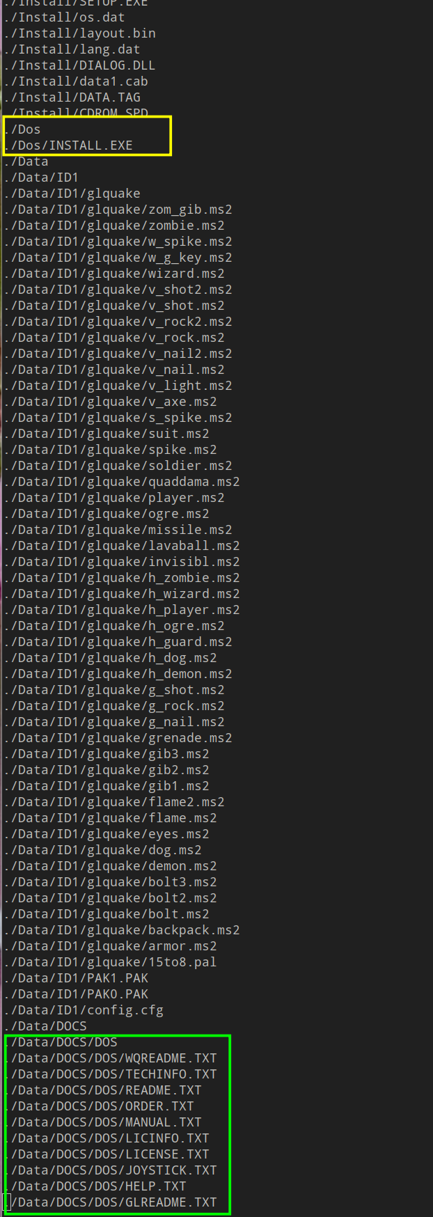 Quake rerelease installer can't find some files to copy from the CD ...