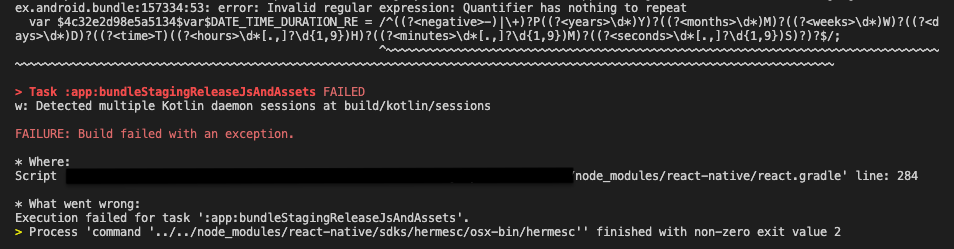 [Android] Failed to build Release Version · Issue #36324 · facebook ...