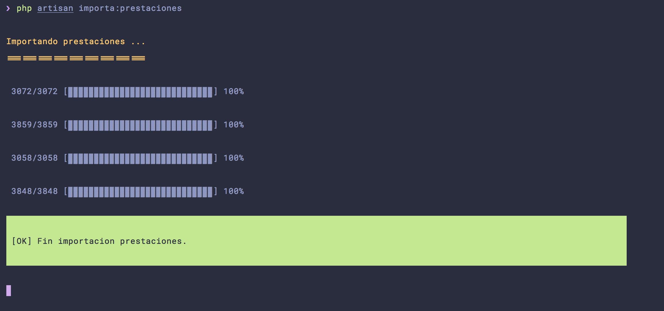 Bug Artisan Command Dont Finish When Call Multiple Import · Issue 2046 · Spartnernllaravel