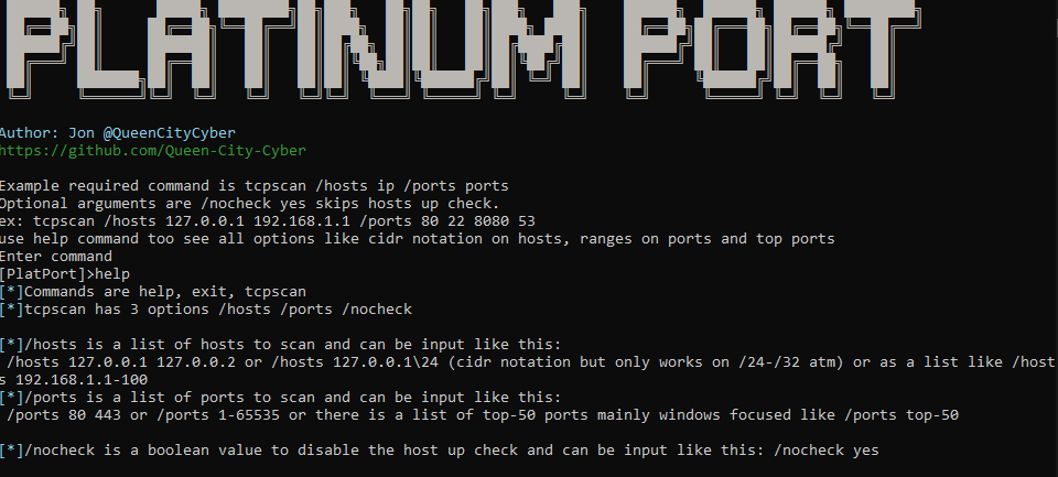 GitHub - DragoQCC/Platinum-Portscanner: c# based port scanner with some common options to scan ...