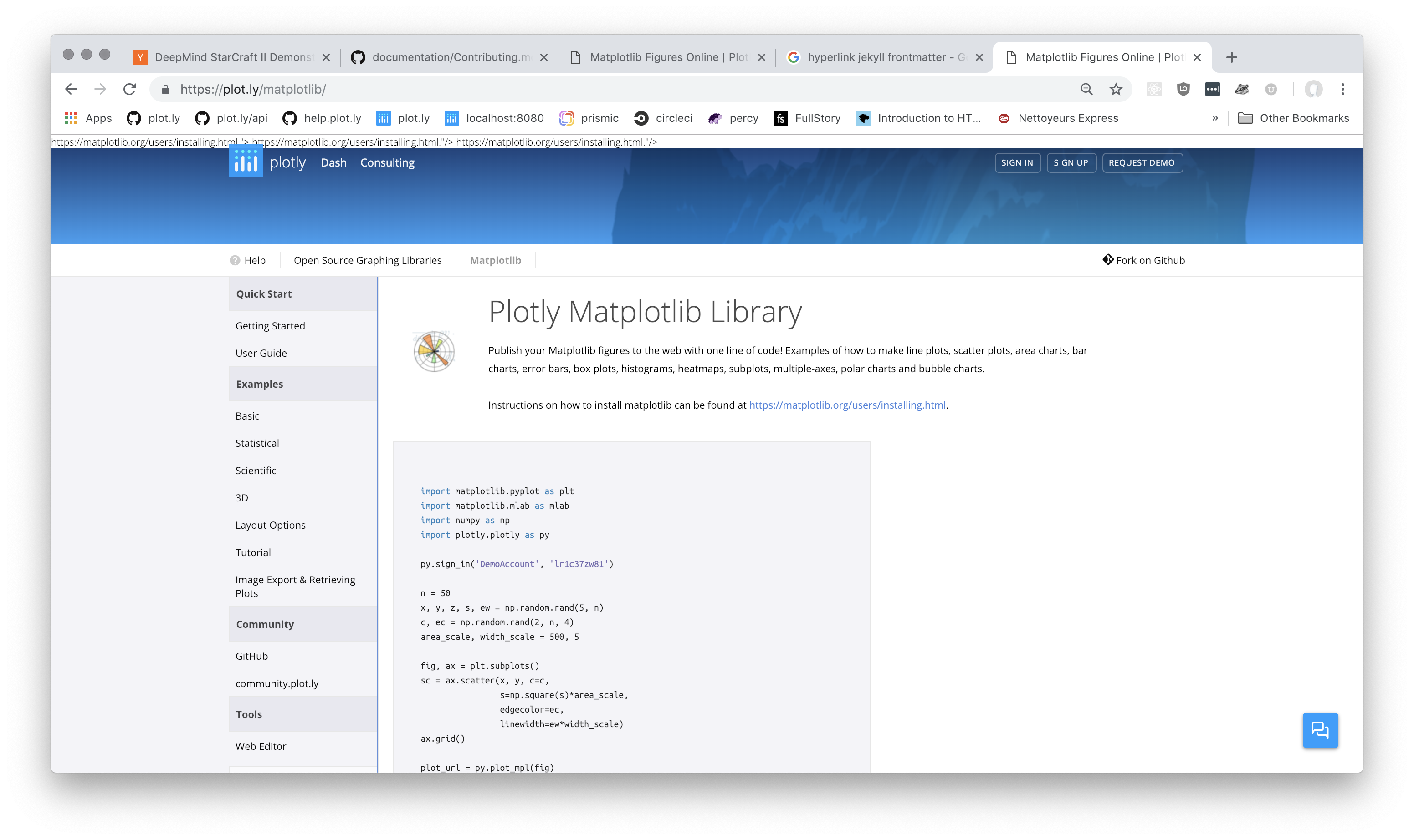 Extraneous text at top of /matplotlib · Issue #1248 · plotly/documentation · GitHub