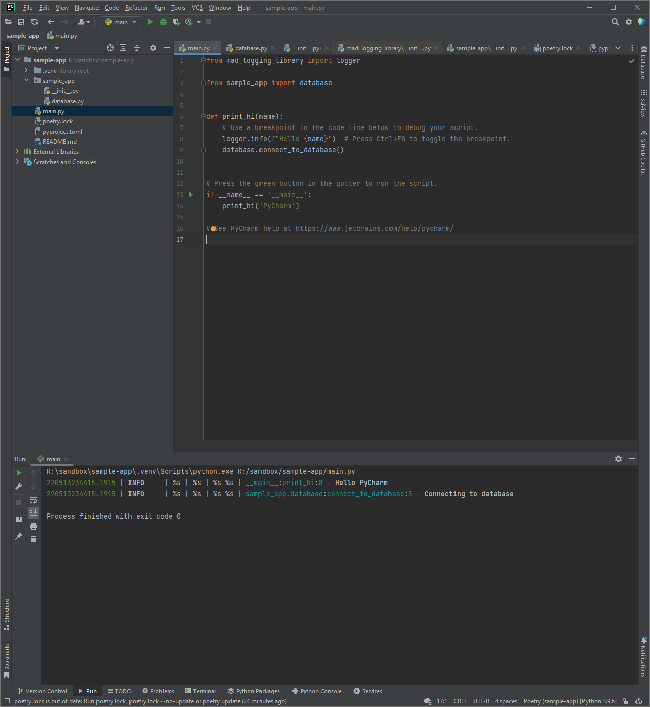 [Question] Configuring loguru in a library that pre-configure main ...
