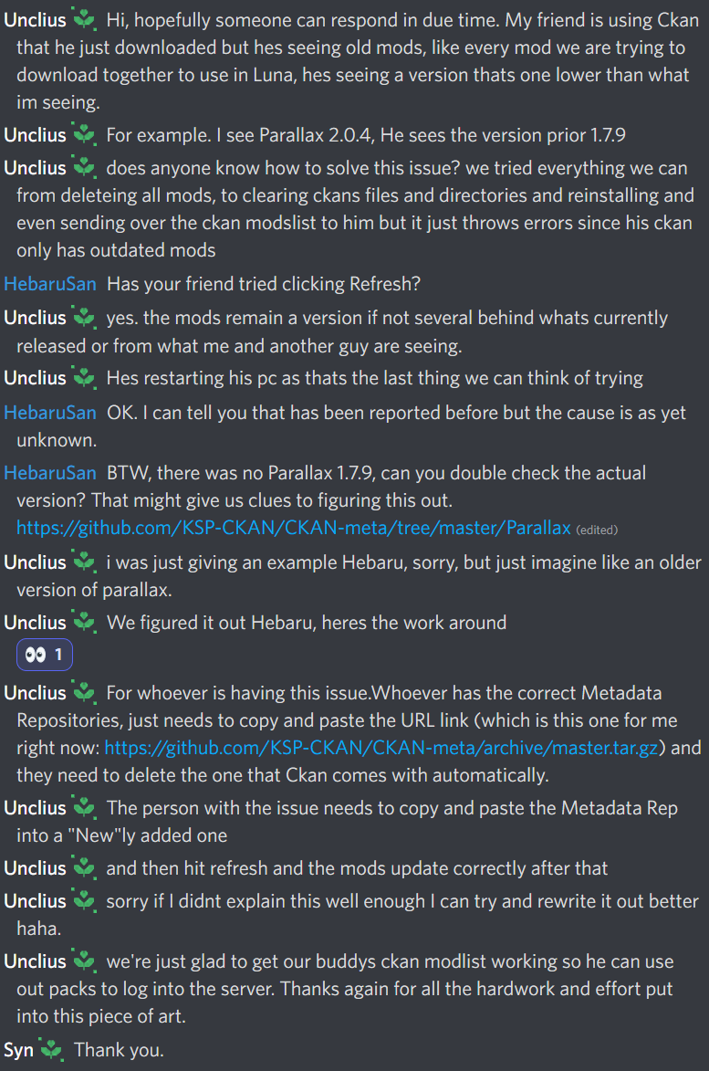 [Bug] Recent modules missing for some users · Issue #3699 · KSP-CKAN ...